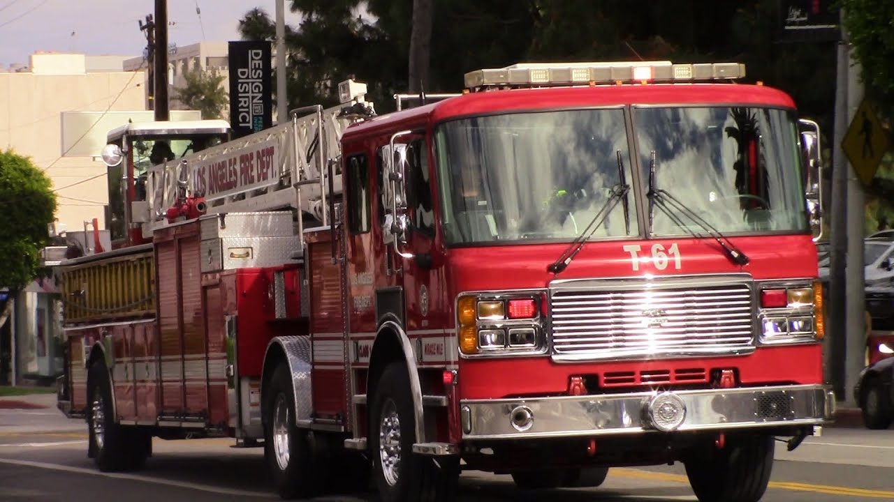 LAFD Light Force 61 Responding - YouTube