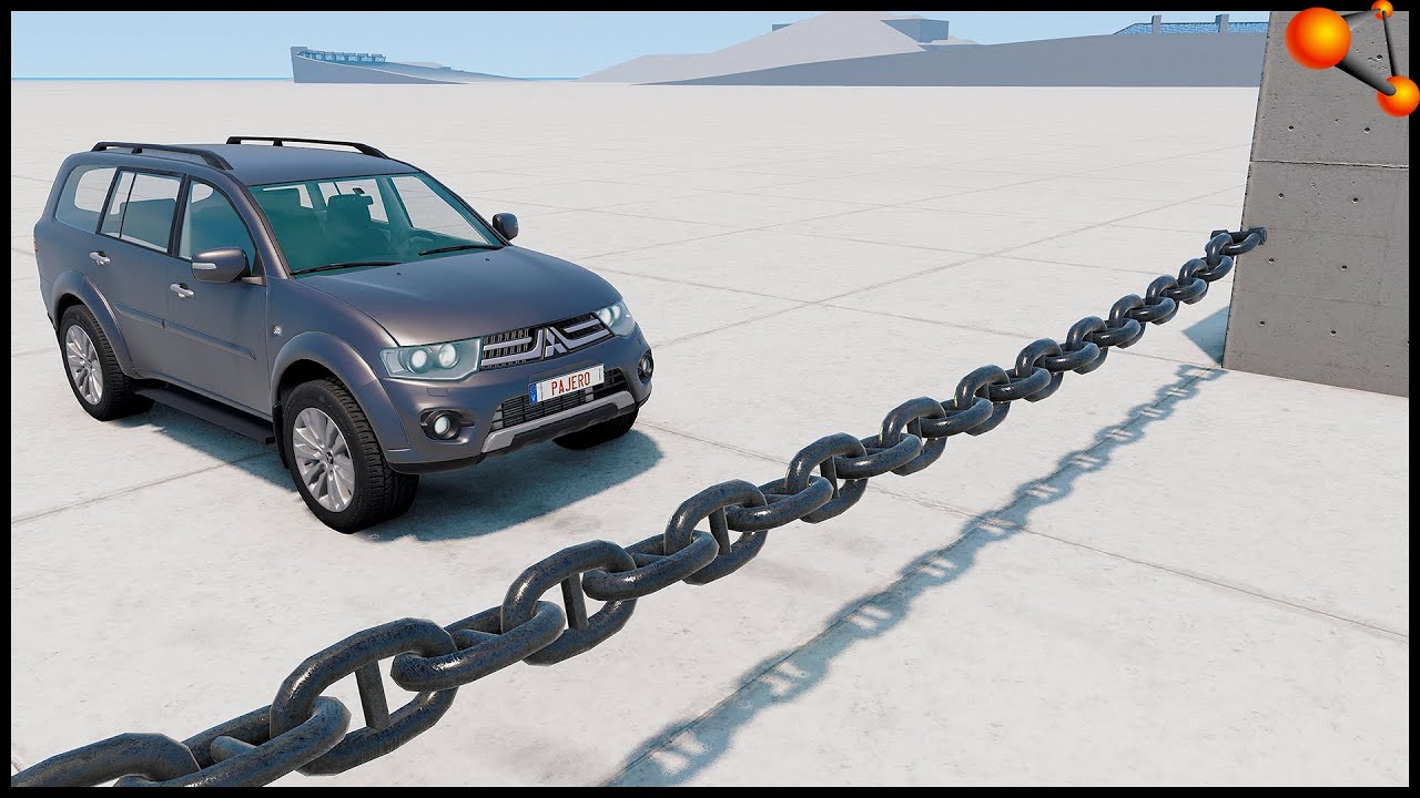 SUV CARS vs CHAIN! 100 Km/H CRASH TEST! - BeamNg Drive - YouTube