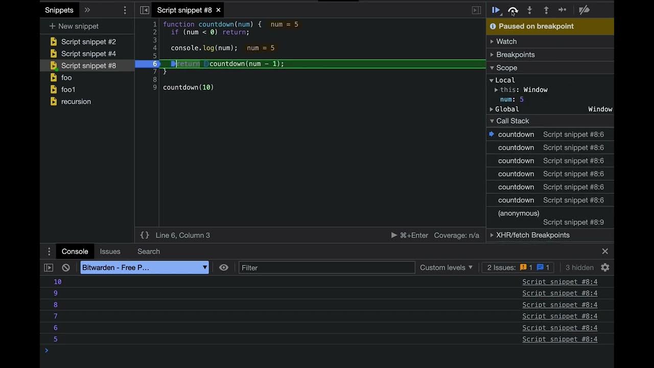 Recursive function call stack demo - YouTube