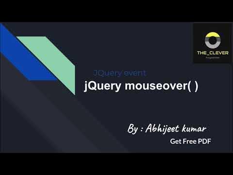 jquery mouseover event theoretically and practically in easy step - YouTube