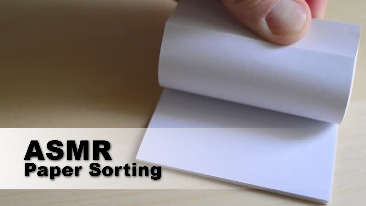 ASMR - ASMR Paper Sorting - No Talking - YouTube