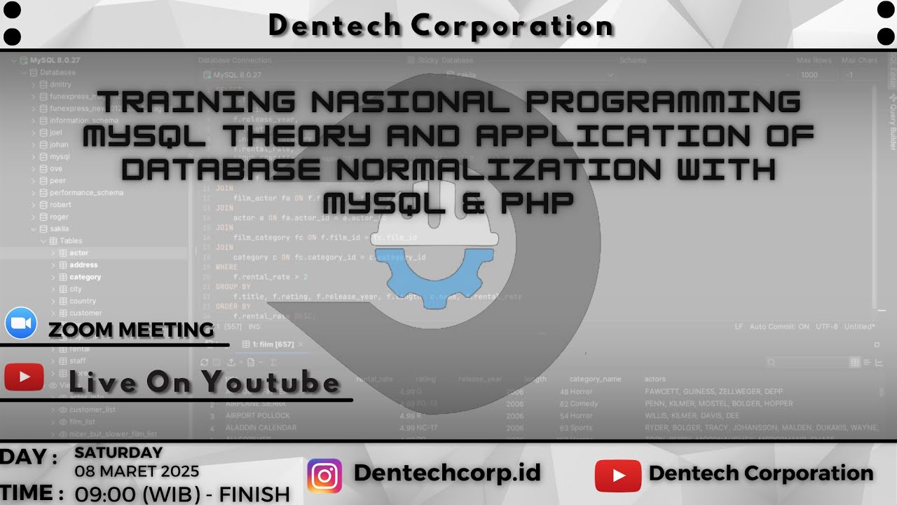 TRAINING NASIONAL PROGRAMMING MYSQL Theory and Application of Database - YouTube