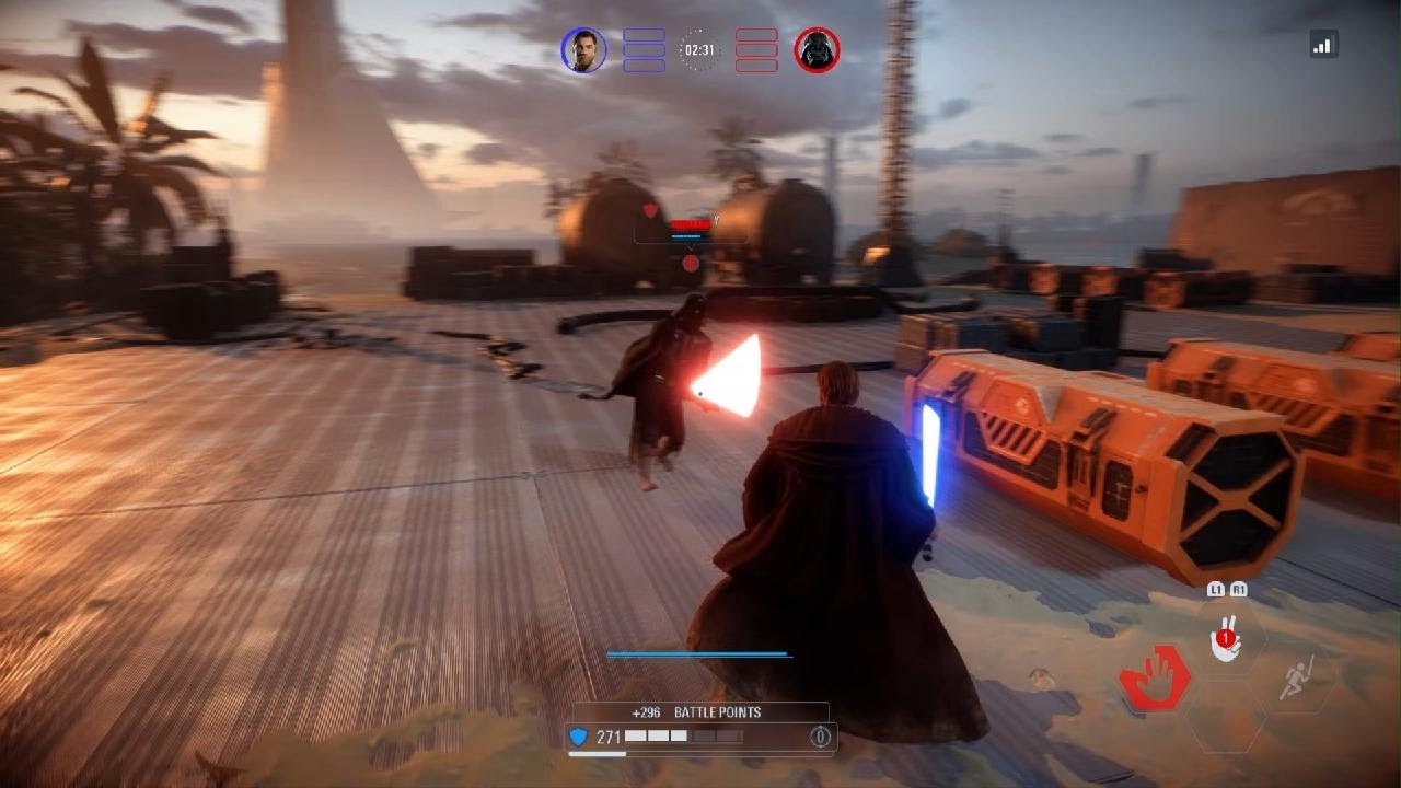 STAR WARS Battlefront II Heros showdown victory same guy - YouTube