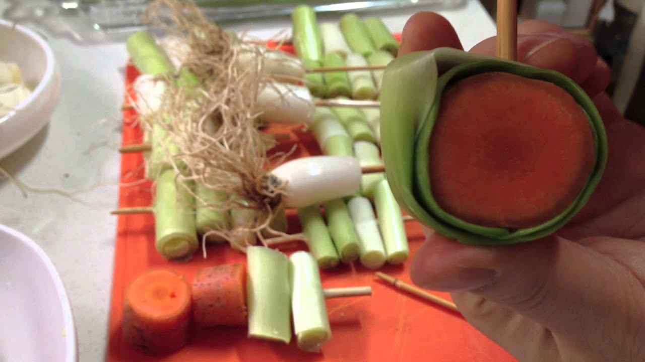 파꼬치구이 Grilled Korean Leek Brochette - YouTube