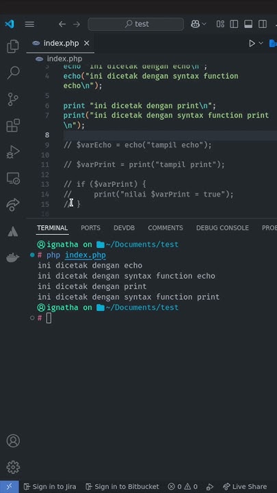 Menampilkan output dengan echo dan print Dasar Pemrogramman PHP # ...