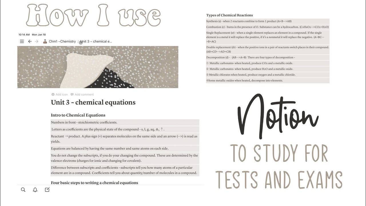 How I use Notion to study for Tests and Quizzes - YouTube