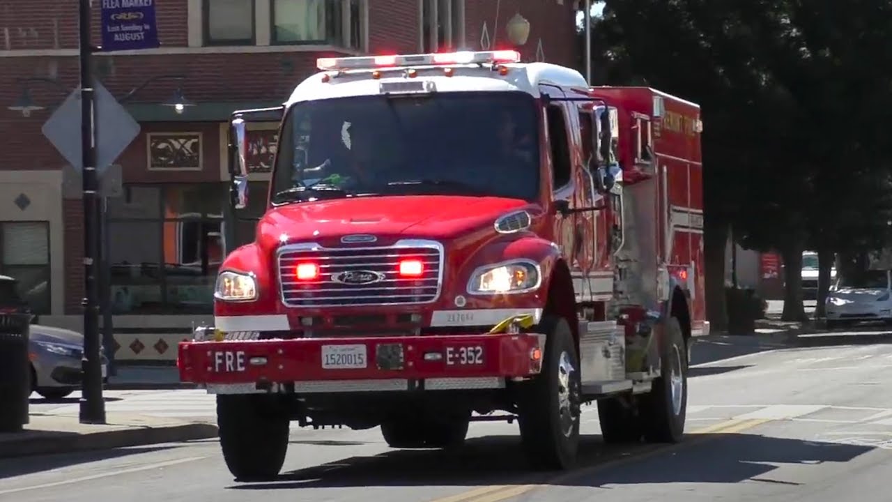 Fremont Fire Dept. Engine 352 Responding - YouTube