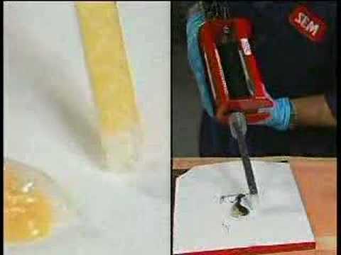 SEM adhesive how to - YouTube