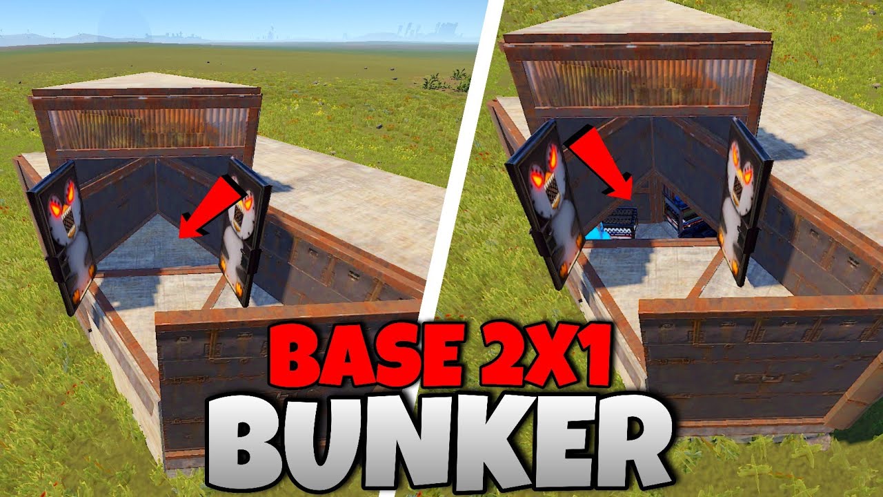 2X1 Rust BASE BUNKER DESIGN Solo/Duo - YouTube