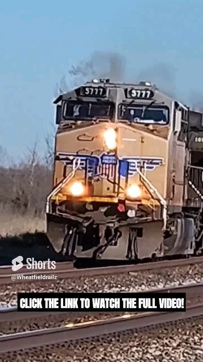 UP 5777 LEADS A WESTBOUND EMPTY COAL TRAIN NEAR GRANTVILLE KANSAS! #shorts #train #railway - YouTube