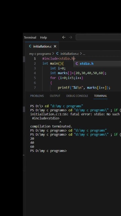 Declaration with Initialisation in c #programming #trendingshorts - YouTube