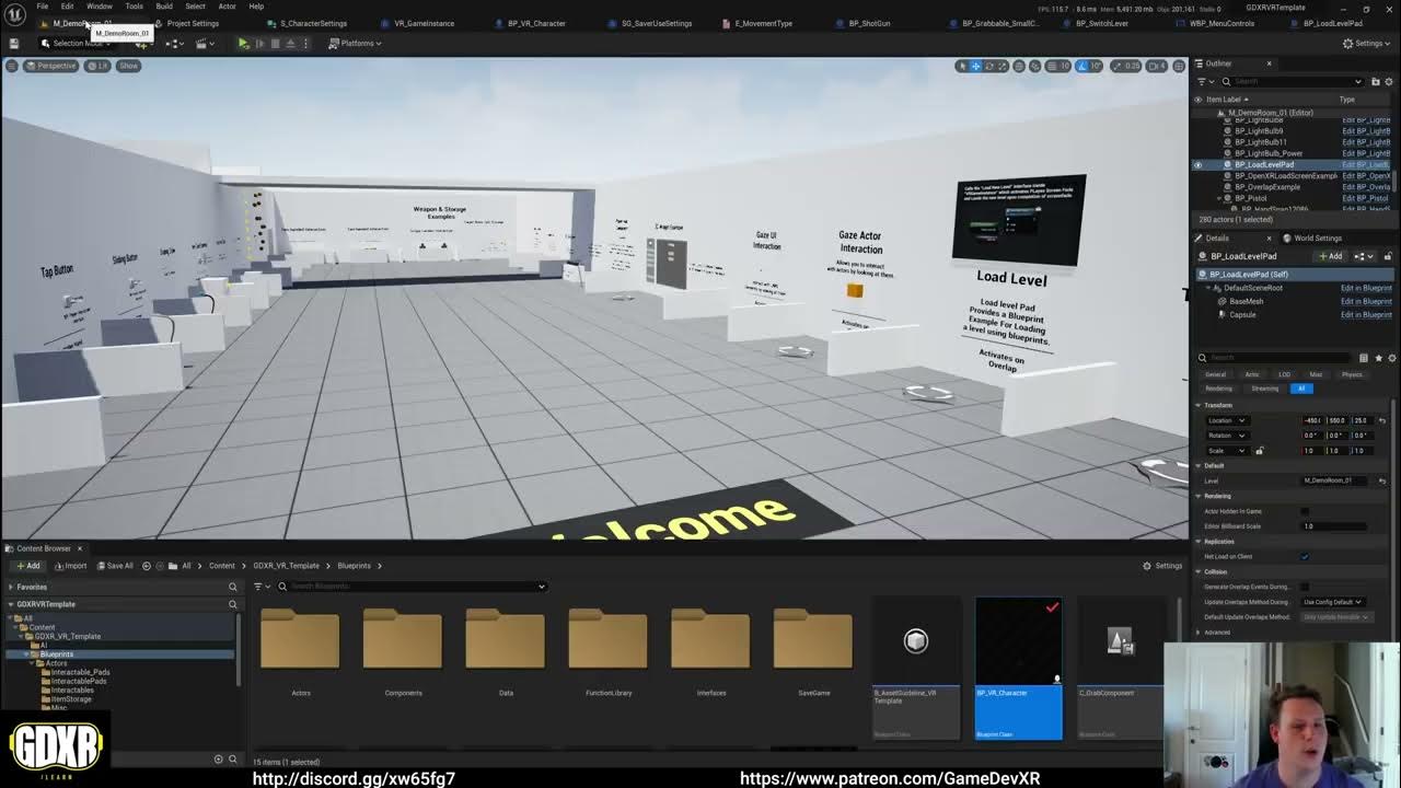 How to load a new level - GDXR Ultimate VR Template - YouTube