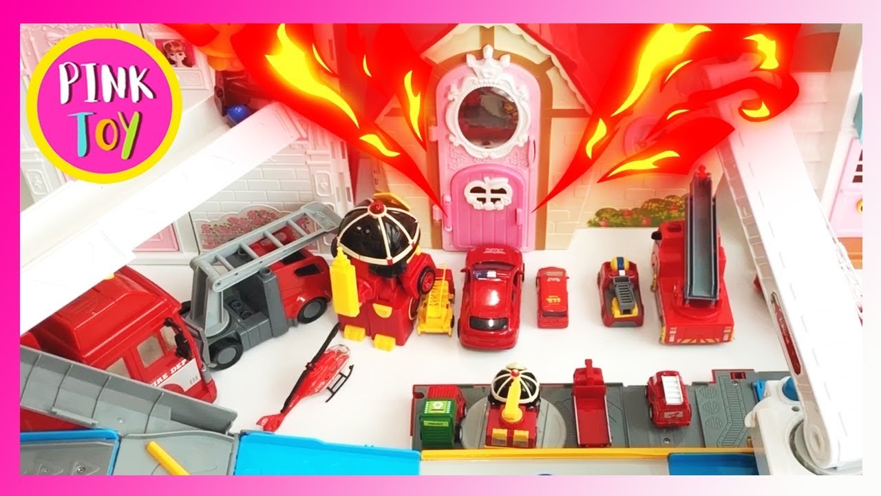 The fire has grown! All fire trucks go out!! with PINKFONG friends, 불이야 ...