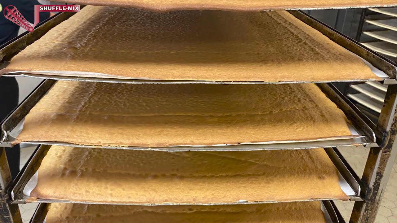 Shuffle Mix: Swiss roll cake batter aeration - YouTube