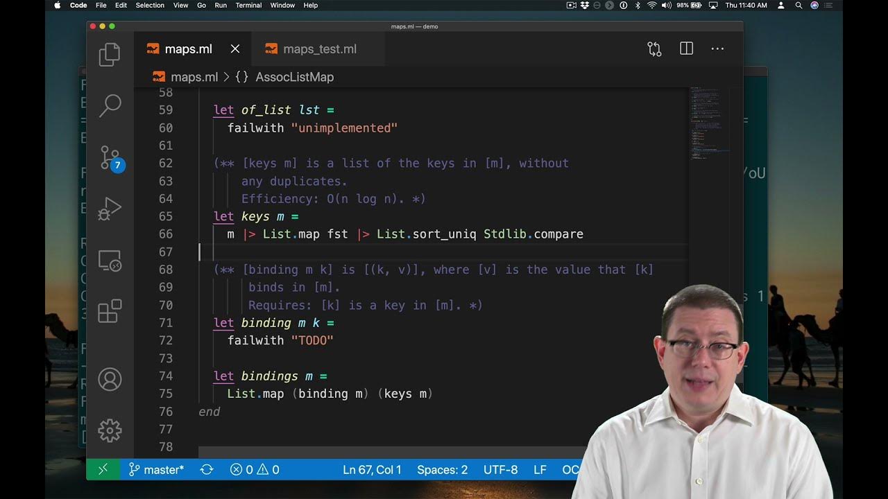 Association Lists Bindings Ocaml Programming Chapter 8 Video 4 Youtube