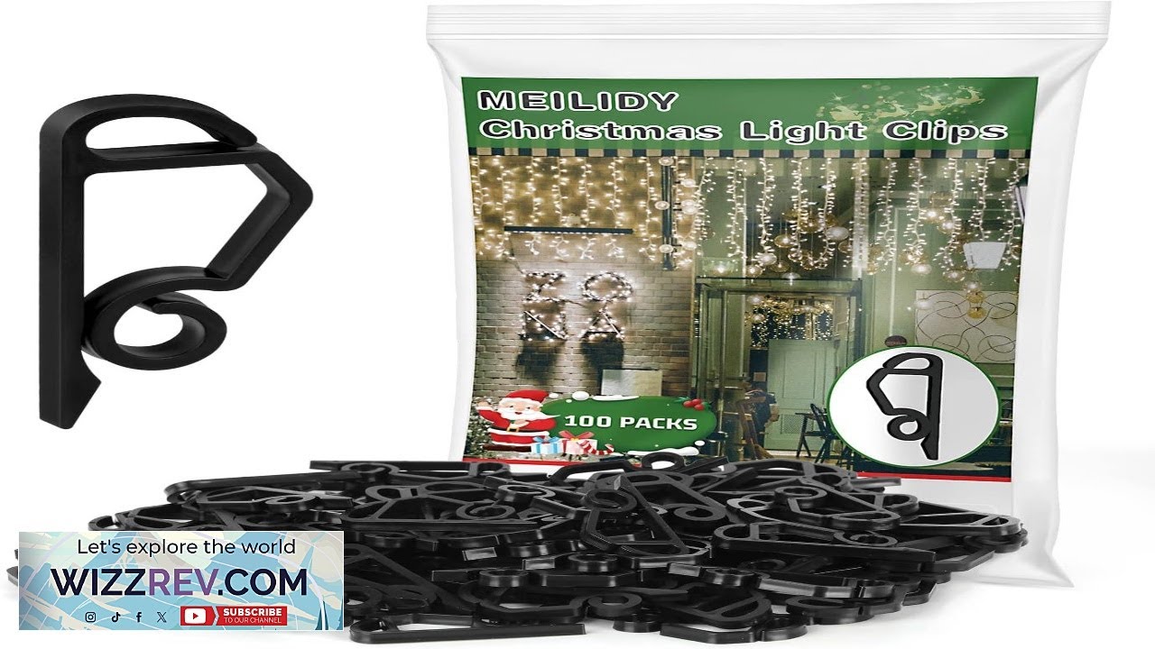 Christmas Light Clips Black Gutter Clips Hooks Outside String Lights ...