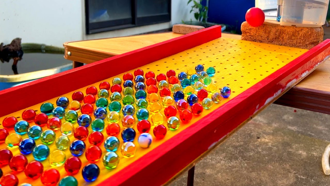 Marble Run ☆HABA Slope & Handmade Wooden DIY Course #2 - YouTube