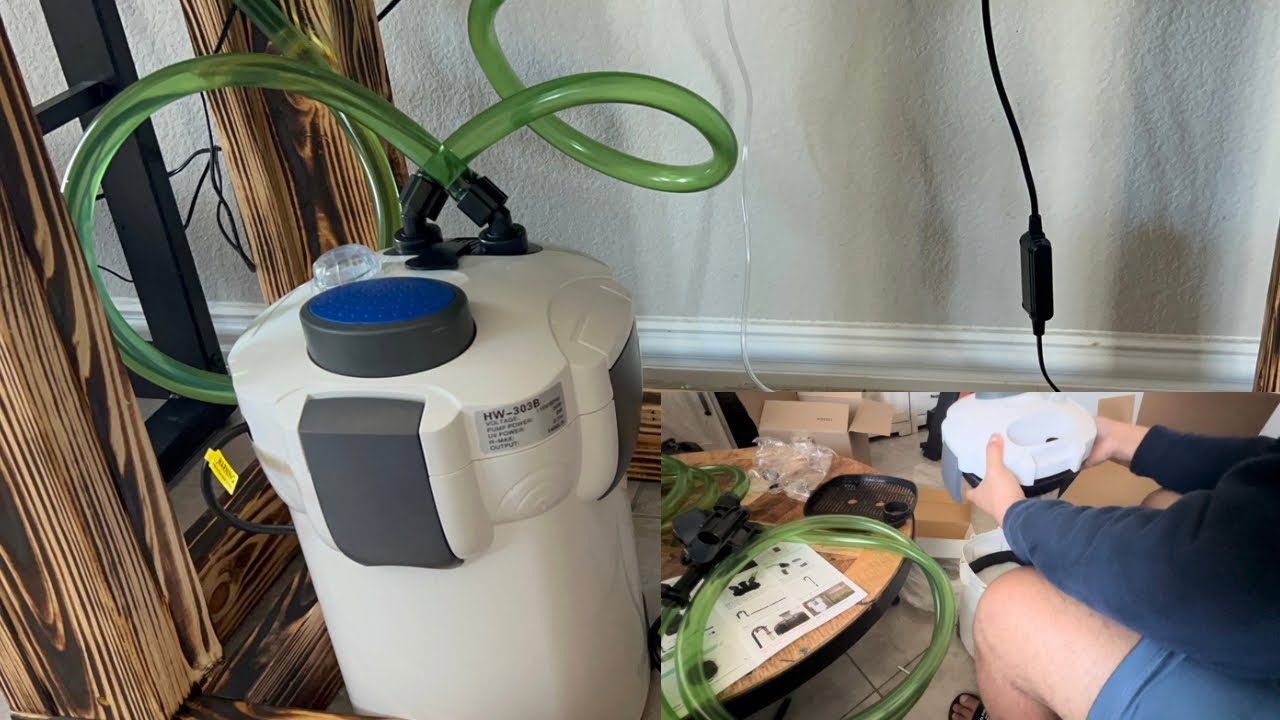 Unboxing And Complete Set Up COOSPIDER UV Light External Canister ...