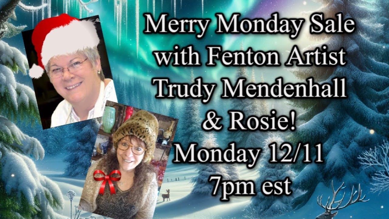 Merry Monday Christmas Sale with Artist Trudy Mendehall & Rosie! 12/11 ...