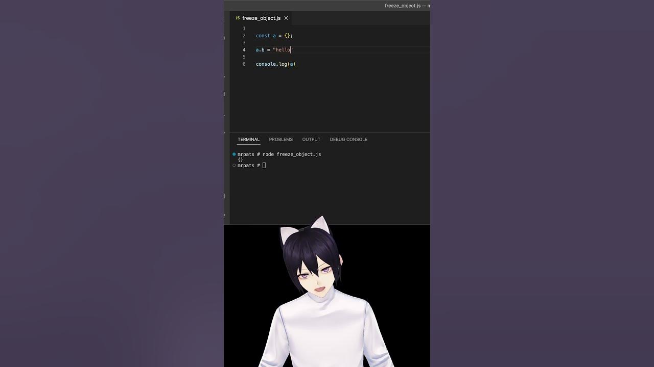 How To Create Immutable Objects In Javascript With Object Freeze Javascript Shorts Youtube