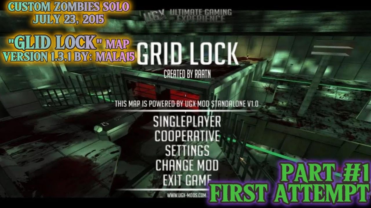 WAW Custom Zombies Solo "Gridlock" Map Part #1 - YouTube