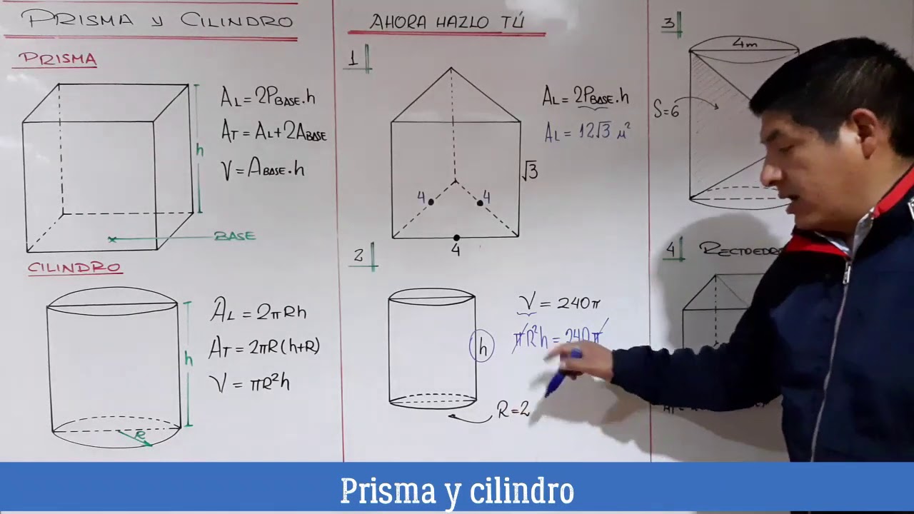 TEMA 19 - 4° SECUNDARIA - GEOMETRÍA - PRISMA Y CILINDRO 2020 - YouTube