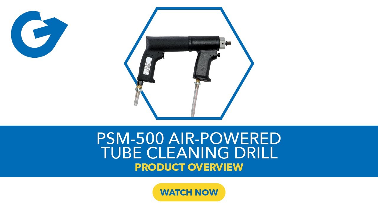 Goodway PSM-500 Air-Powered Tube Cleaning Drill - YouTube