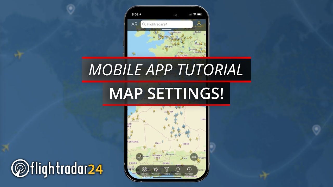 Tutorial: navigating Flightradar24 Map Settings - YouTube