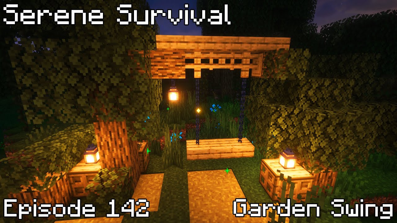 Minecraft Survival | Garden Swing | Relaxing Build - YouTube