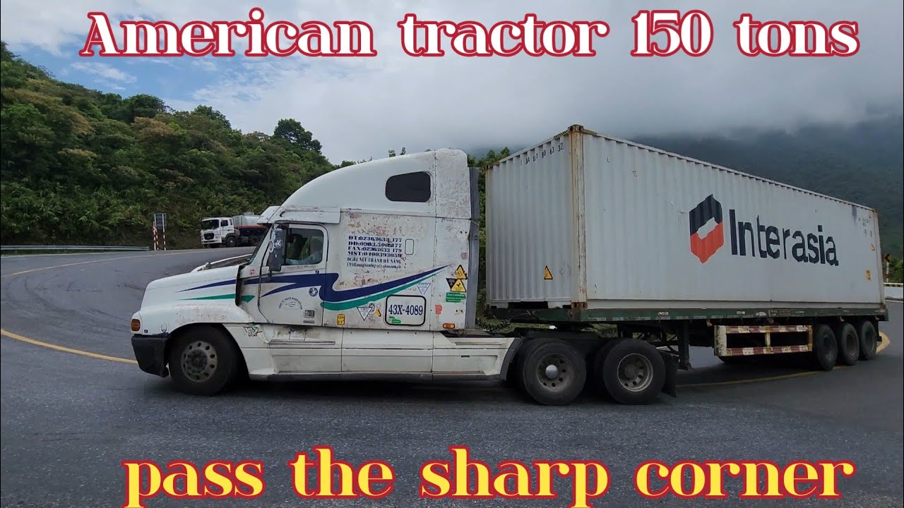 Tractor truck passing through the most beautiful pass in the world ...