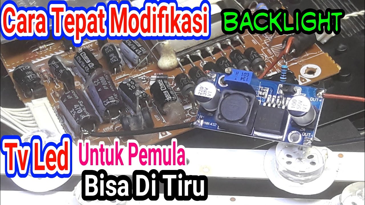 cara modifikasi inverter backlight tv led - YouTube