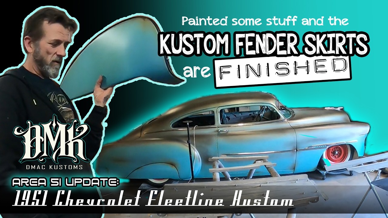 Kustom fender skirt rubbers rusty headlight buckets and more - YouTube