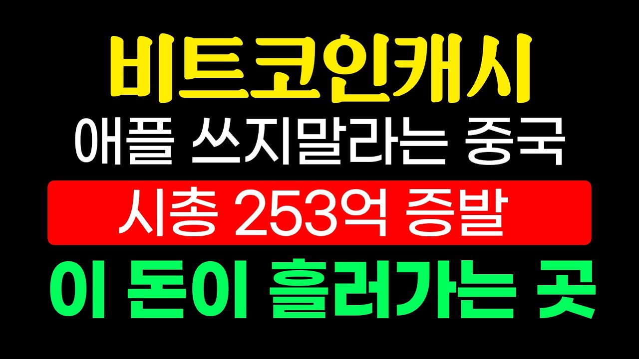 애플 쓰지마 미국과 중국 패권 전쟁의 시작심화로 인한 자금 유입 추세를 확인하세요 비트코인캐시전망 비트코인캐시목표가