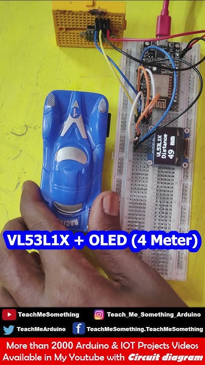 Vl53l1x Oled 4 Meter Distance Tof Sensor Arduinounoprojects Smartphone Arduino Youtube