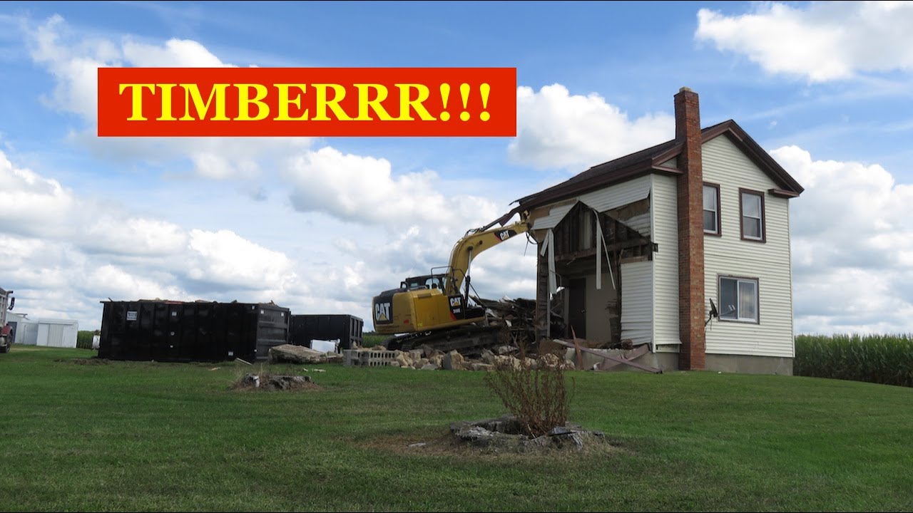 Old House Knocked Down - YouTube