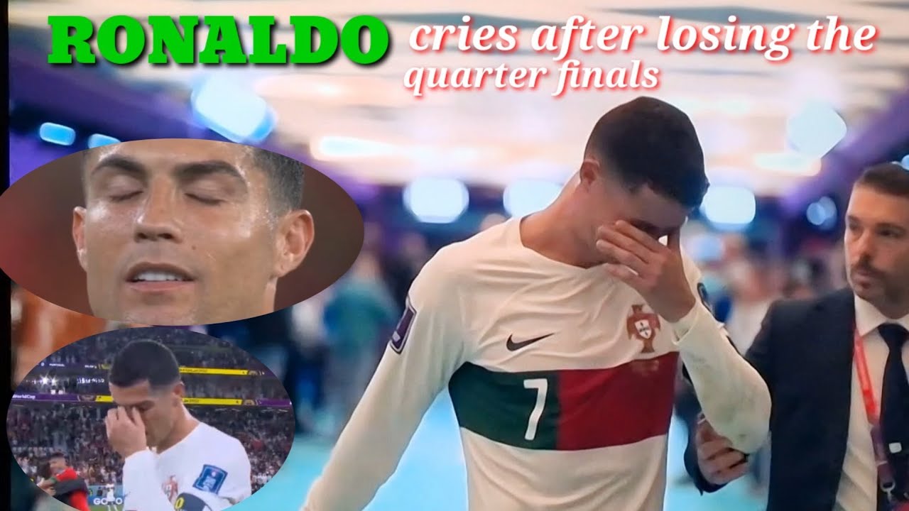 CRISTIANO RONALDO cries after losing the quarter finals against MOROCCO ...