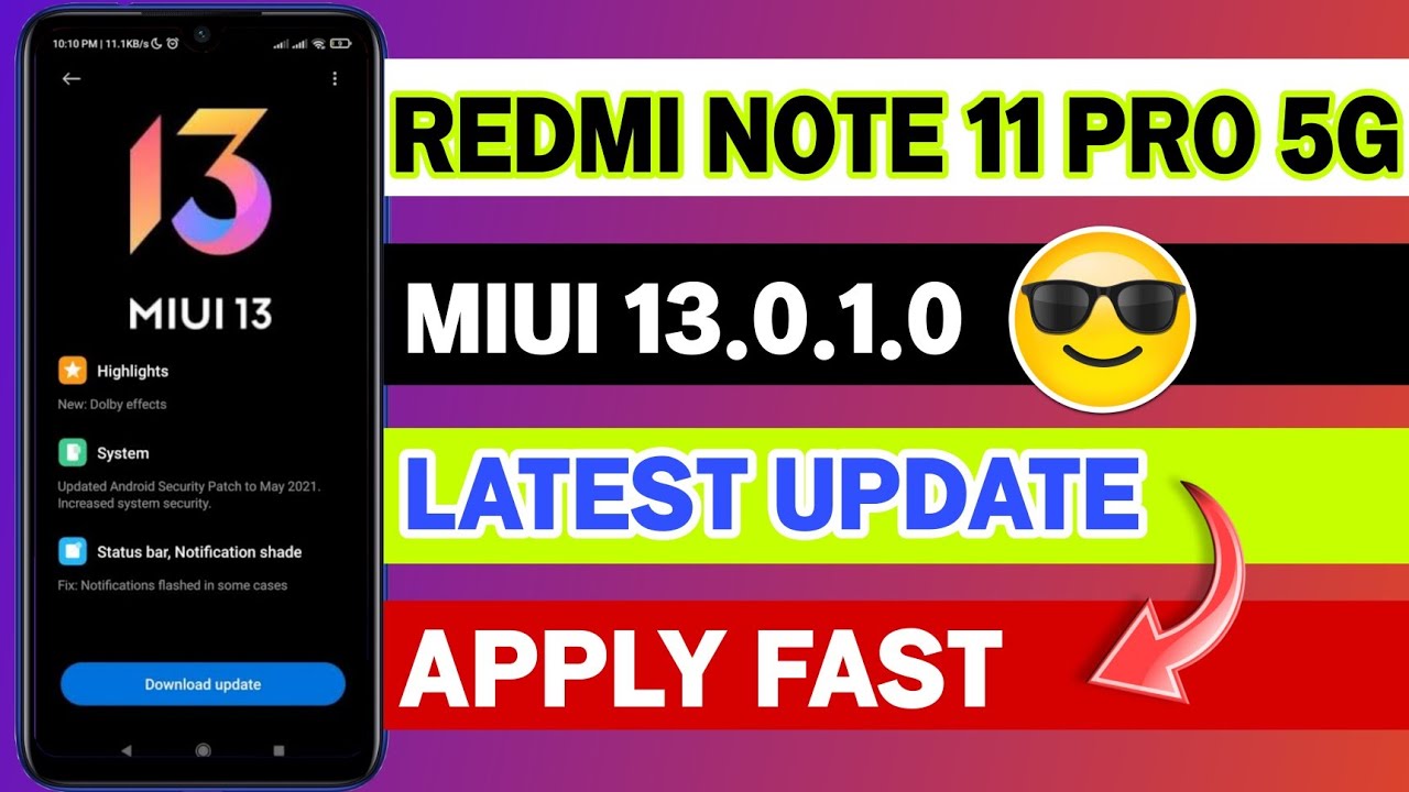 Redmi Note 11 Pro 5G MIUI 13.0.1.0 New Update October 2022 | MIUI 13 ...
