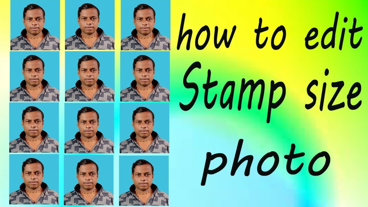How to create Stam size photo in Photoshop || Stamp Size photo in ...