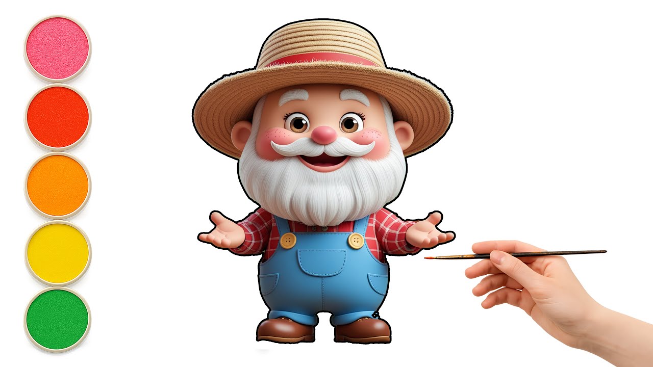 Draw Old MacDonald 🎨 | Fun Kids Art & Songs Tutorial | Easy Drawing for ...