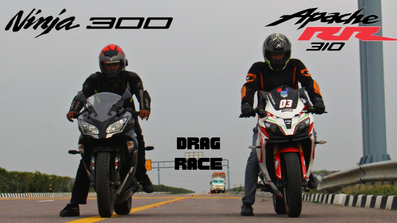 Ninja 300 BS6 vs Apache RR 310 B6 Long Race - YouTube