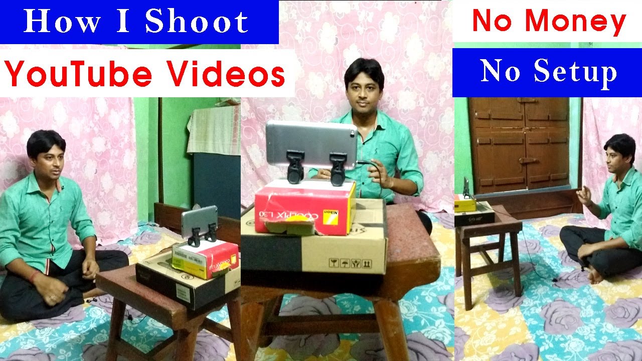 How I Shoot YouTube Videos | YouTube Studio Setup at Home - YouTube
