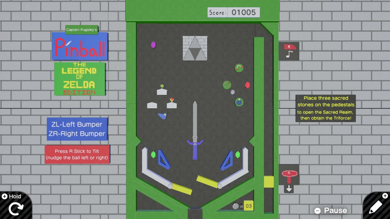 GBG Pinball 2 (Zelda Edition) by CptPugsley🎮Game Builder Garage Switch ...