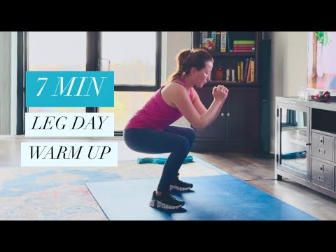 7 MIN LEG DAY WARM UP ROUTINE (dynamic stretching, hip openers, & glute ...