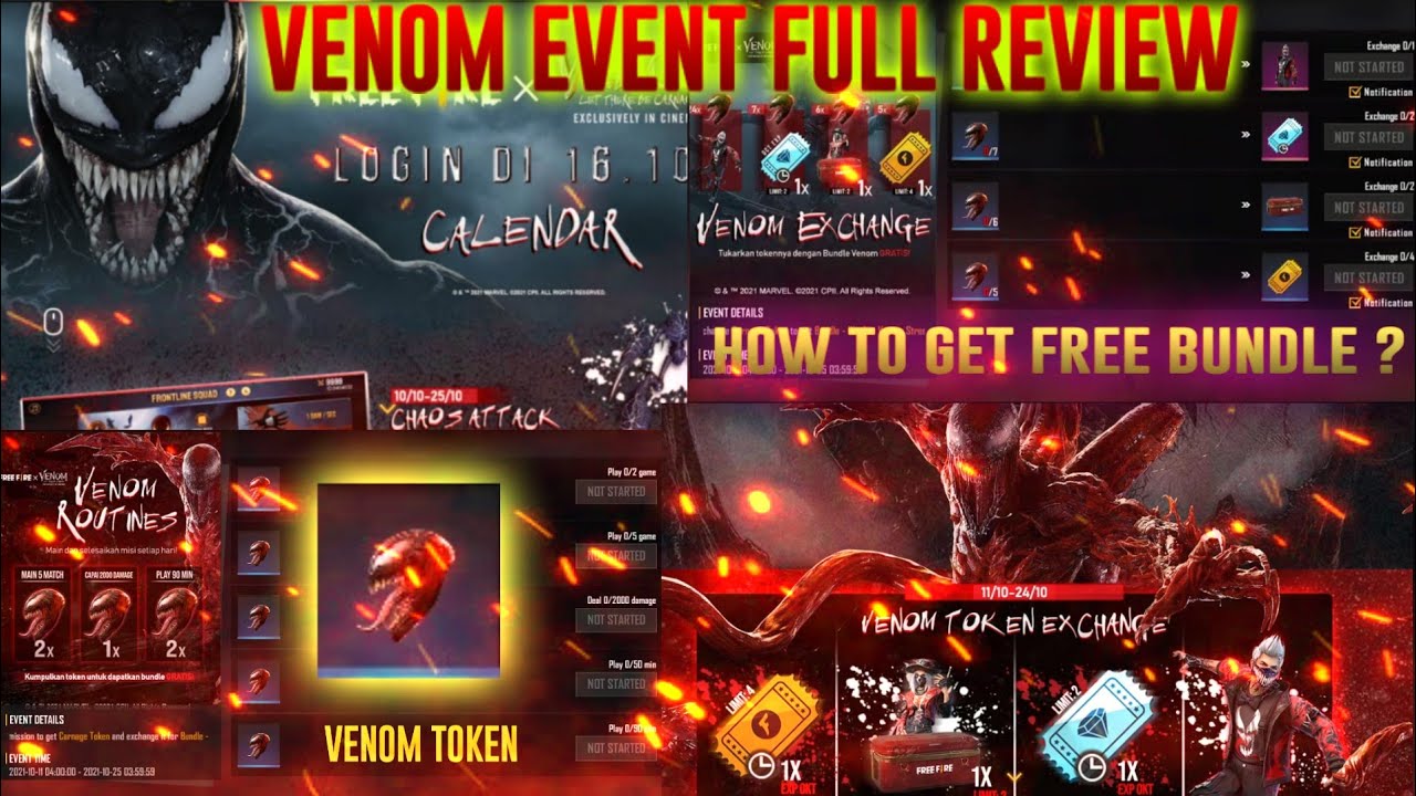 VENOM EVENT FULL REVIEW || how to get free bundle || venom token - YouTube