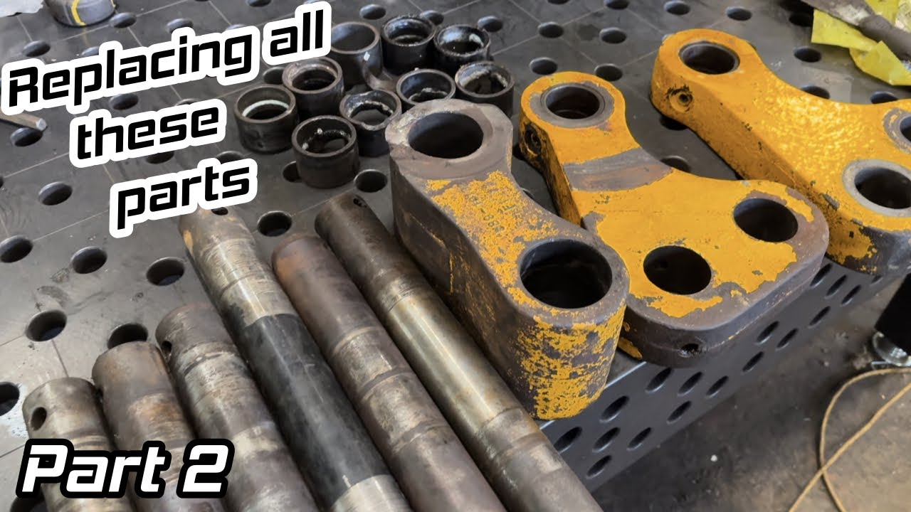 Sorting out a worn headstock on a JCB 526-56. Part 2 - YouTube