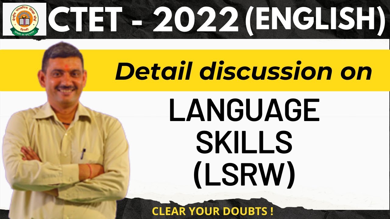 Target CTET - 2022 | Language skills | LSRW | English | Vedashree ...