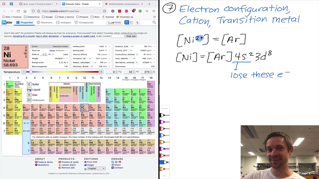 Electron Configurations of Transition Metal Cations | Practice Exam 3.1 ...