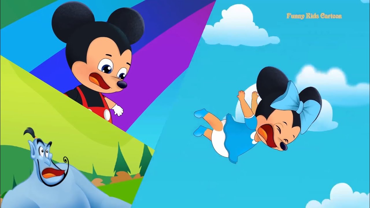 Mickey Mouse and Minnie Mouse Play With Rainbow After Rain! Learn ...