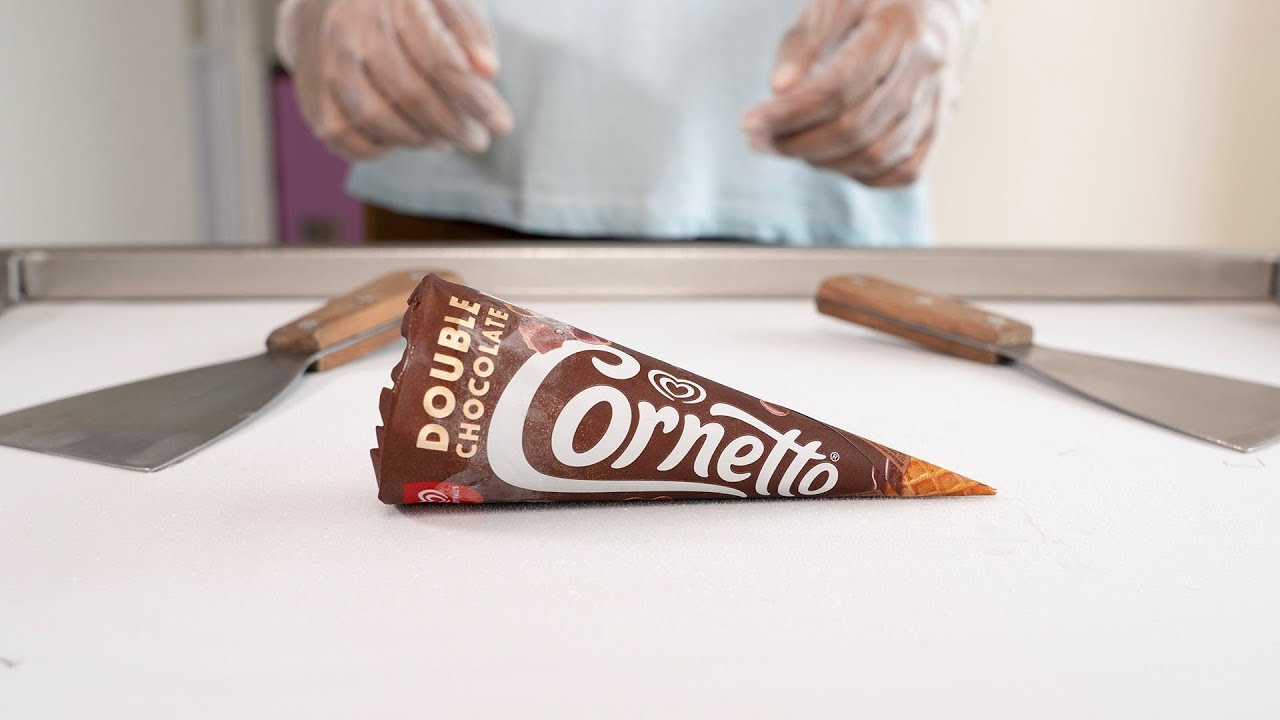 Cornetto Double Chocolate Ice Cream Rolls Satisfying Asmr Youtube