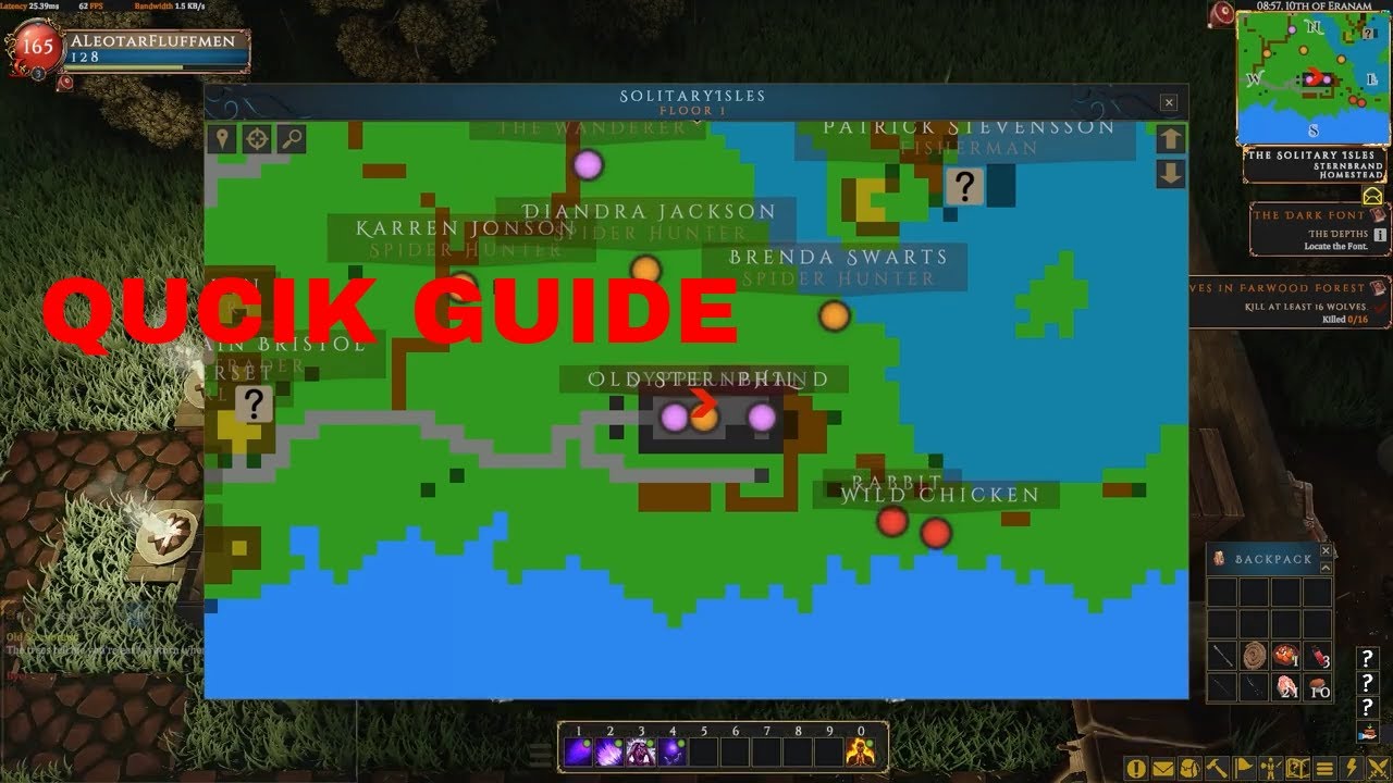 Ethyrial Echoes of Yore The Dark Font Quest Guide - location - YouTube